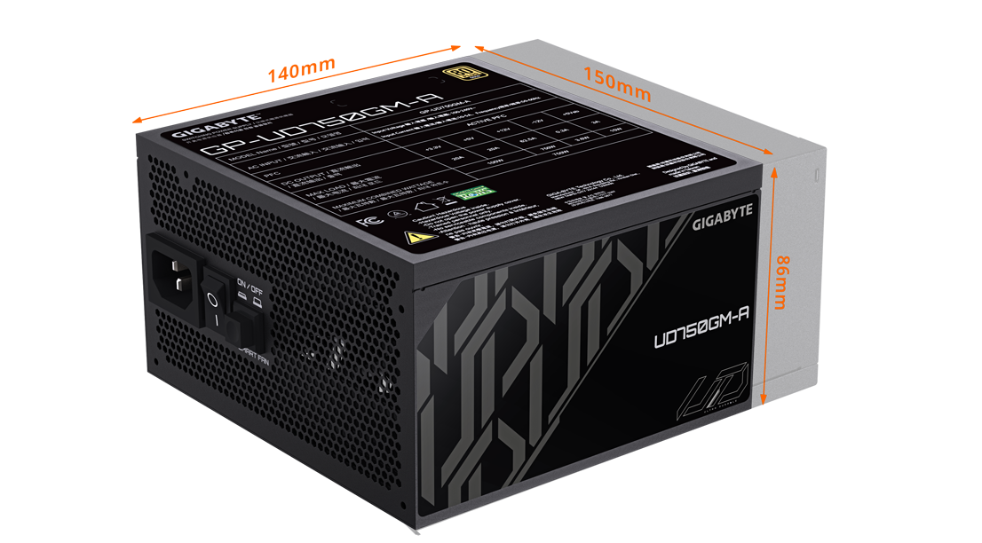GIGABYTE 750W PSU - 80 Plus Gold Certified - Fully Modular Power Supply (GP-UD750GM-A) - Newegg.com